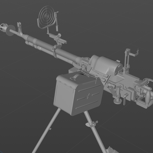 🔫 Digital 3D model of the Soviet DShK1942 machine gun・ OBJ File for 3D ...