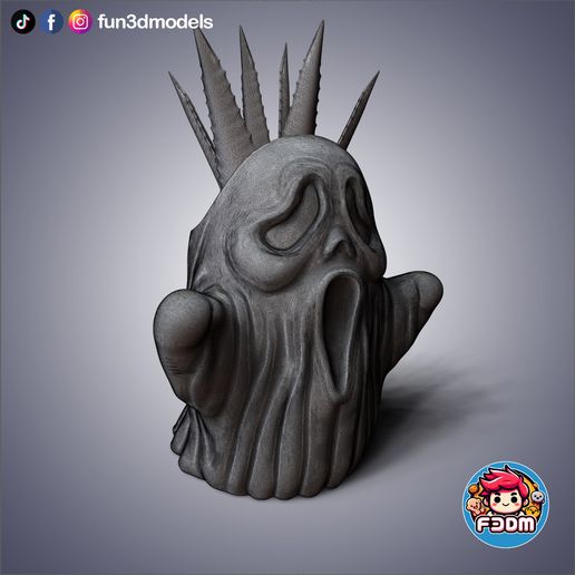 👻 GHOSTFACE GHOST PLANT POT / FLOWERPOT - NO SUPPORTS・ STL File for 3D ...