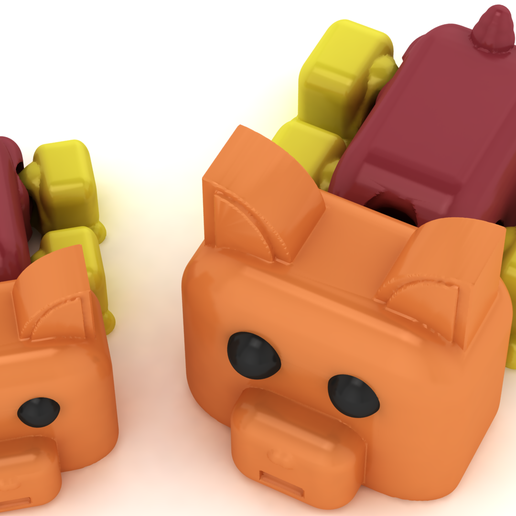 🐢 Cute Blocky Turtle Toy – 3D Printable Stylized Animal Model・ STL File ...