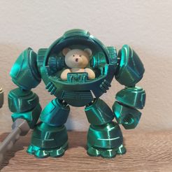 3D printable TEDDY BOT, a robot piloted by an adorable teddy bear ...