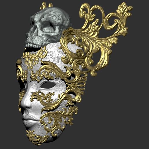 🎭 Death Valkyrie Masquerade Mask・Free STL File for 3D printing・Cults