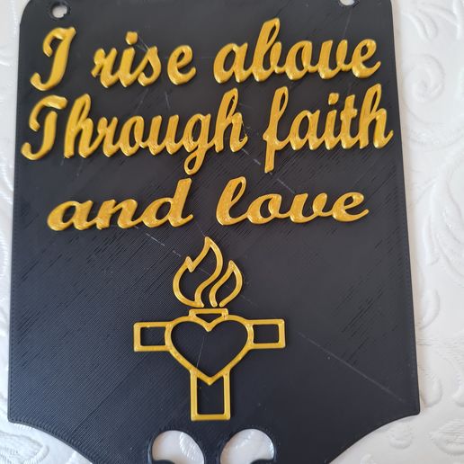 ️‍🔥 Faith and Love Affirmation Plaque - 3D Printable Spiritual Wall Art ...