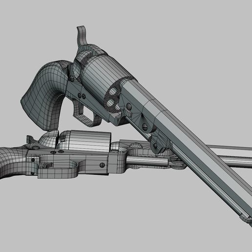 3D file Colt 1851 Navy Low poly 3D Model 🔫 ・Design to download and 3D ...