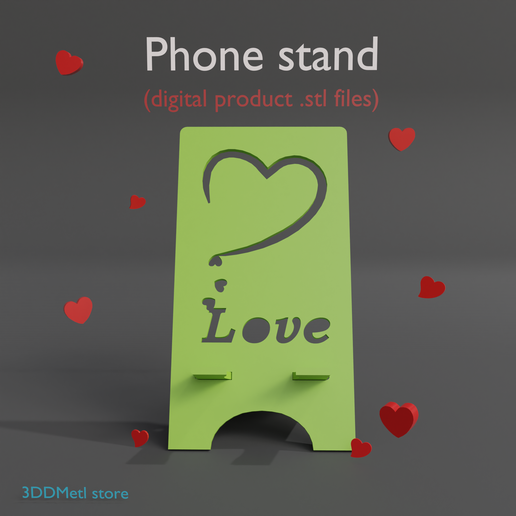 STL file Phone stand "Love" (digital product .stl files) 📞 ・3D ...