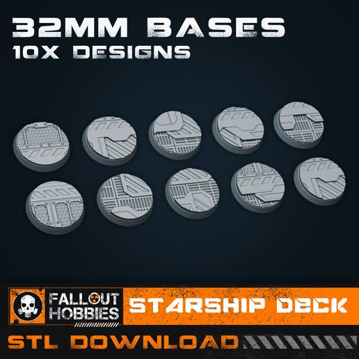 🎲 Starship Deck STL Base Collection for Tabletop Wargames・ 3D File for ...