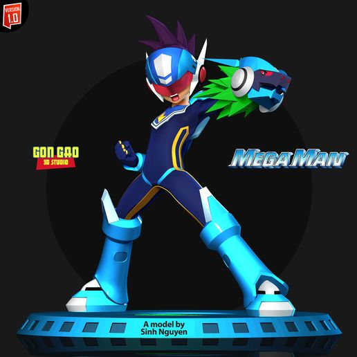 👨 Mega Man Star Force・ 3D File for 3D printing・Cults