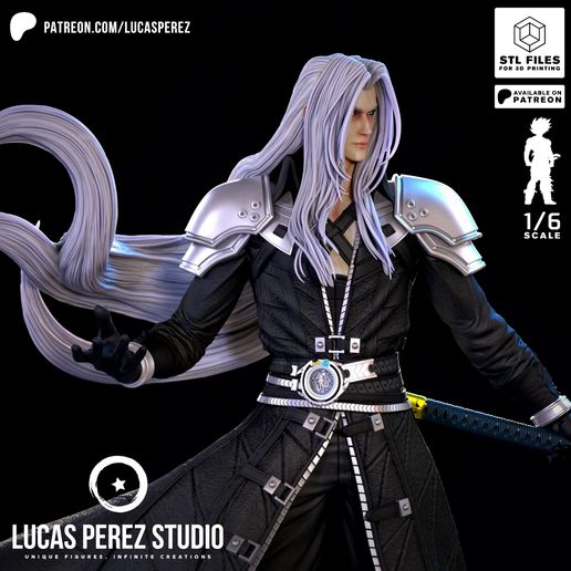 👾 SEPHIROTH・ 3D File for 3D printing・Cults