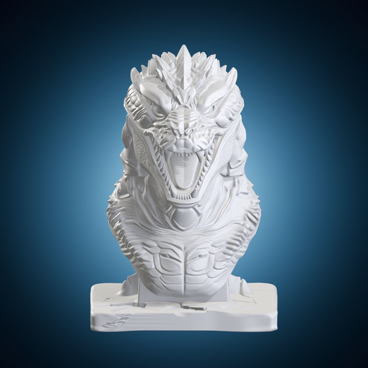 🐉 Dragon Head Fantasy Creature Bust・ 3D File for 3D printing・Cults