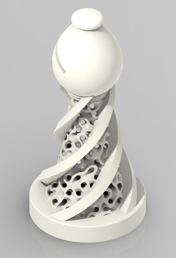 ♟️ CHESS SET PIECES SPIRAL LATTICE・ 3D File for 3D printing and CNC ...