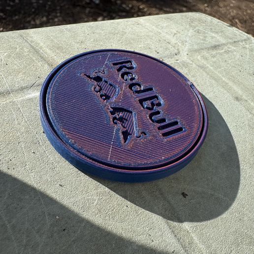 STL file redbull coaster 🐂 ・3D printer model to download・Cults