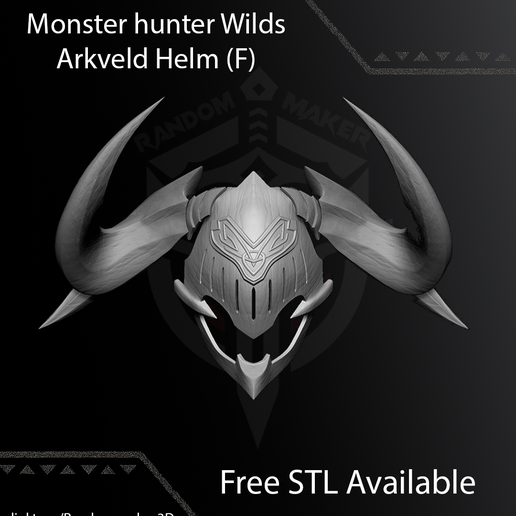 🪖 The Arkveld Helmet (F) from Monster Hunter Wilds・Free 3D File for 3D ...