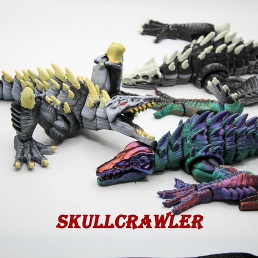 👹 skullcrawler_flexi_printinplace・ STL File for 3D printing・Cults