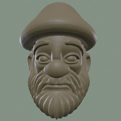 👤 Sad Forest Gnome – 3D Printable Stylized Bust・Free STL File for 3D ...