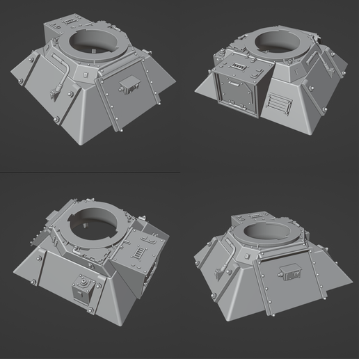💂 28mm Grimdark Retro Turret Emplacement・ STL File for ・Cults