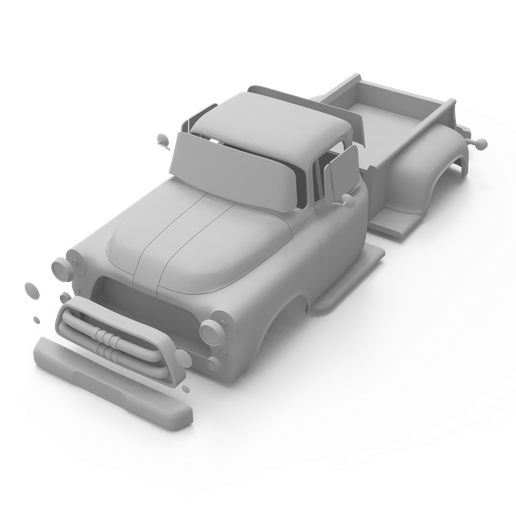 🐚 Dodge C3-C pickup 1956 Rc body shell・ STL File for 3D printing・Cults