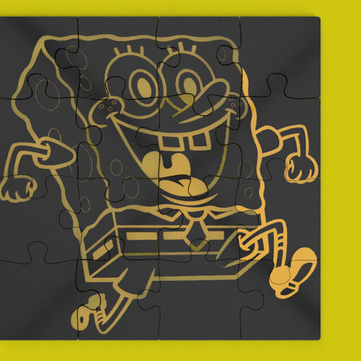 3MF file Spongebob puzzle 4x4 🧩 ・3D printer design to download・Cults