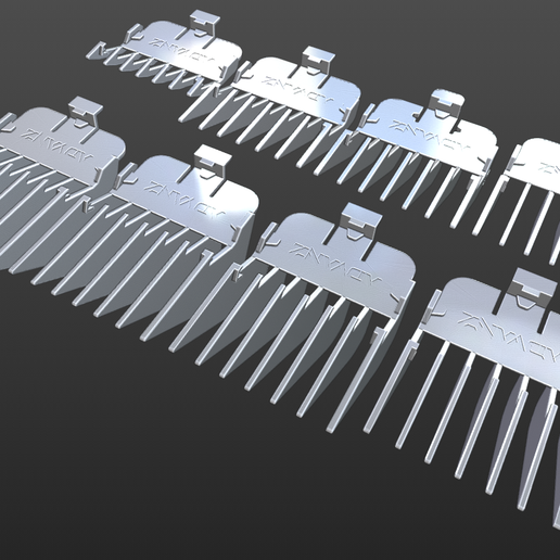 💇 Hair Clipper Guide Comb Set - No.1 - 8・ STL File for 3D printing・Cults