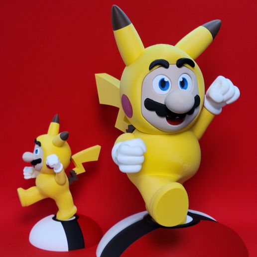 🐉 It’s a ME!! Pikachu!! Multi Part・ STL File for ・Cults