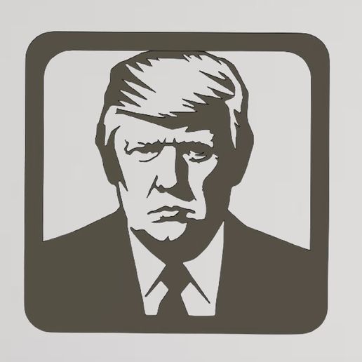 🖼️ Donald Trump・ STL File for 3D printing and CNC machining - Laser ...