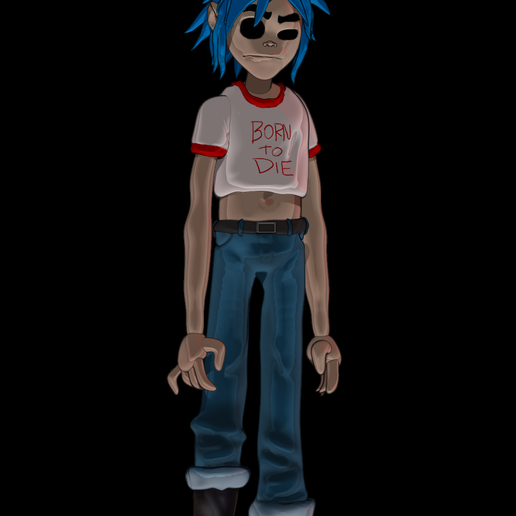 the gorillaz 2d