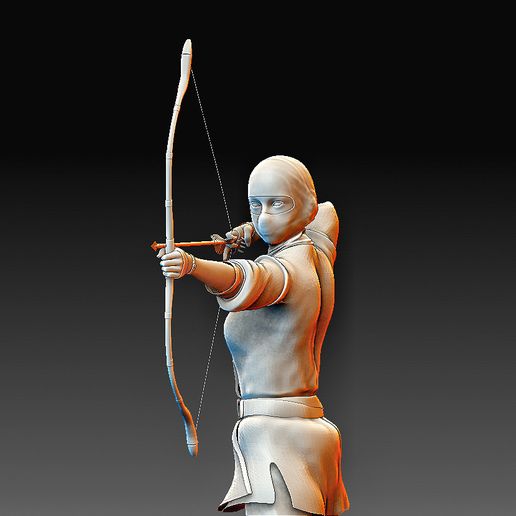 🥷 Ninja girl・Free STL File for ・Cults