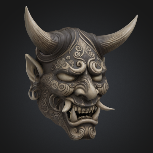 🖨️ Demon Mask・ STL File for 3D printing・Cults
