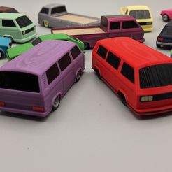 3D print VW T3 BUS (slammed, stanced wheels) • made with anycubic mega ...