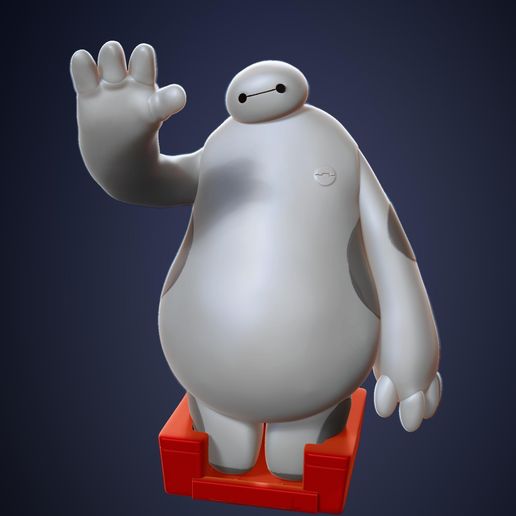 🐉 baymax on its charging base・ STL File for 3D printing・Cults