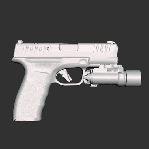 STL file Springfield Hellcat Pro Surefire X300A Real Size 3D Gun Mold 🔫 ...