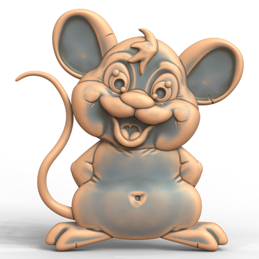 📁 3D Model STL File for CNC Router Laser & 3D Printer 3177. FUNNY MOUSE ...
