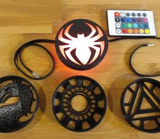 🦸‍♂️ LED Medallion, Wearable as Belt Buckle, Necklace, Strap-on Chest ...