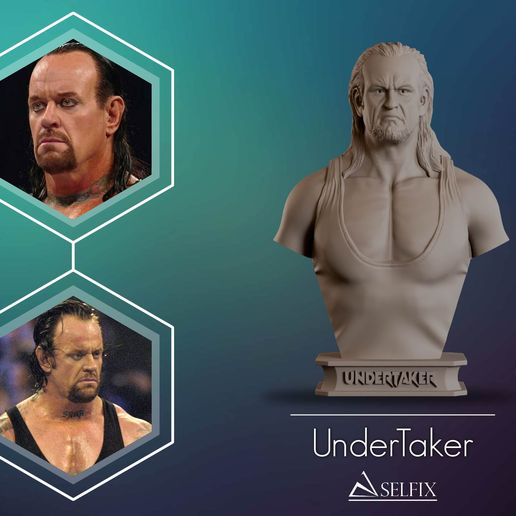 👤 The Undertaker Bust Sculpture・ STL File for 3D printing and CNC ...