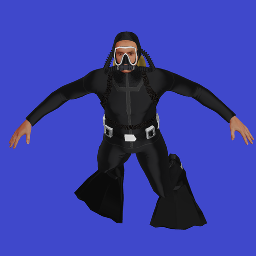 🚰 Scuba Divers set of 4 1:24 scale・ STL File for 3D printing・Cults
