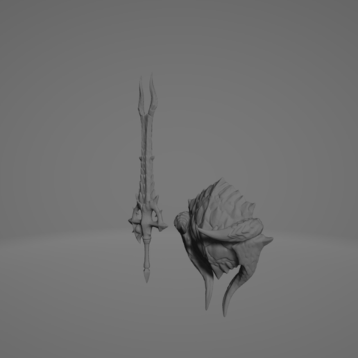 STL file MONSTER HUNTER WORLD FATALIS SWORD AND SHIELD 👹 (OBJ)・3D ...