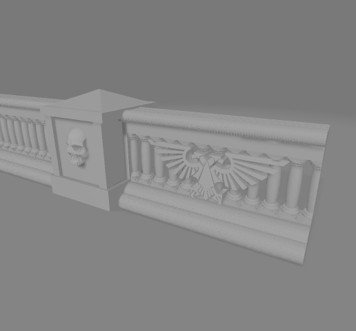 ⚔ 40k imperial administratum railing/banister・Free STL File for 3D ...