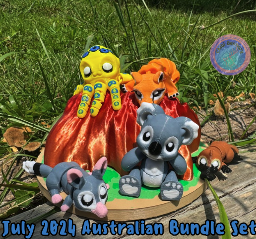 🇦🇺 Cute Australian Animal Flexi Bundle・ 3D File for 3D printing・Cults