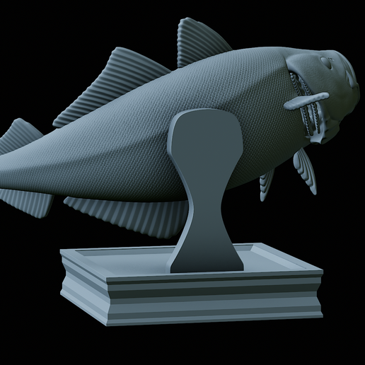 STL file fish coalfish / Pollachius virens in motion trophy statue ...