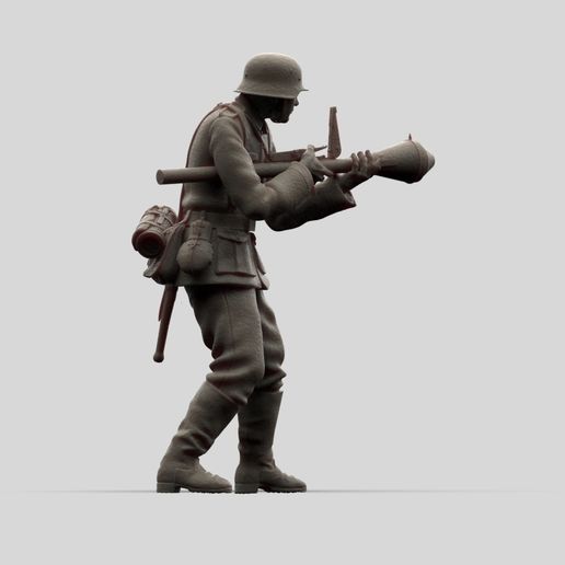 🫡 German Soldier and Faustpatrone・ STL File for 3D printing・Cults