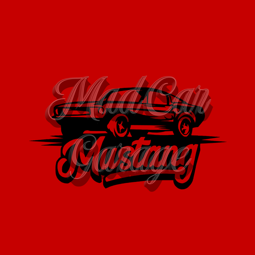 STL file Ford Mustang 67' fastback with text 🚙 ・Template to download ...