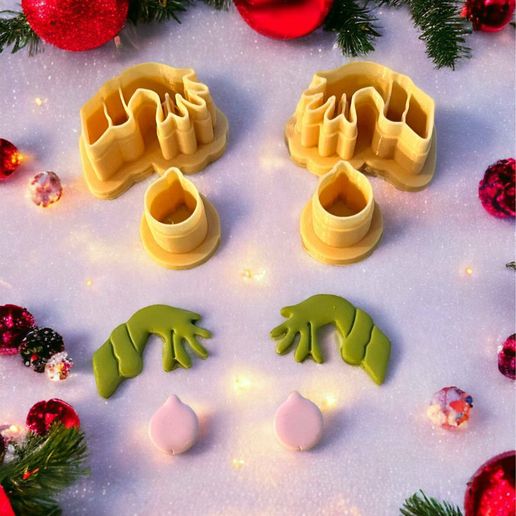 grinch hand stl file download polymer clay cutter for jewelry cookie ...