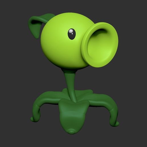 🌳 Peashooter from Plants vs Zombies - 3D Print Model・ STL File for ・Cults