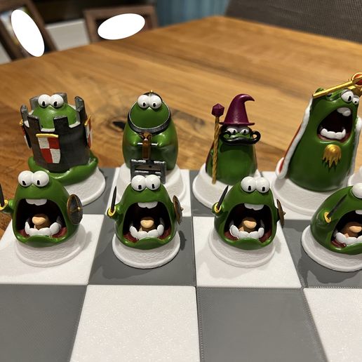♟️ Battle of Blobtopia - a fantasy chess・ STL File for ・Cults