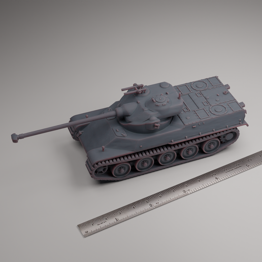 STL file AMX-50 Heavy Tank 🪖 ・3D print object to download・Cults