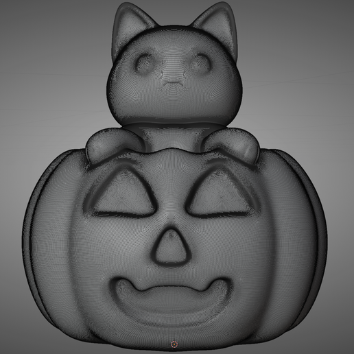 Free STL file Halloween Cat in Pumpkin 🎃 ・3D printing design to ...