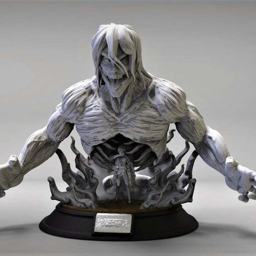 3D file attack on titan eren transformation 👾 ・3D printing design to ...