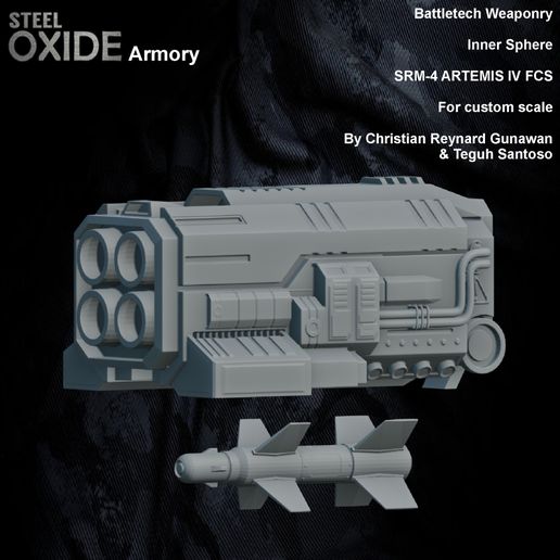 🎲 Armamento em miniatura Battletech SRM-4 ARTEMIS IV FCS・Arquivo STL ...