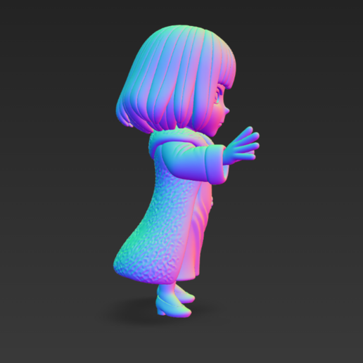 👊 Fubuki - One Punch Man Chibi 3D Print Figure・ STL File for 3D ...