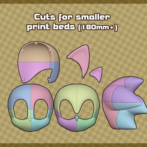 🦔 Sonic / Mobian Head Base for Cosplay・ STL File for 3D printing・Cults