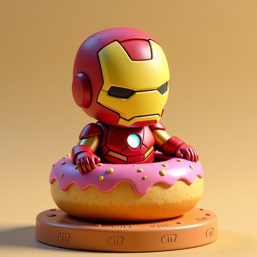 STL file Iron Man Inside a Donut 👨 ・3D printer model to download・Cults