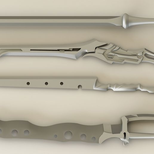 ⚔️ FANTASY SWORDS・ STL File for 3D printing and CNC machining - Laser ...
